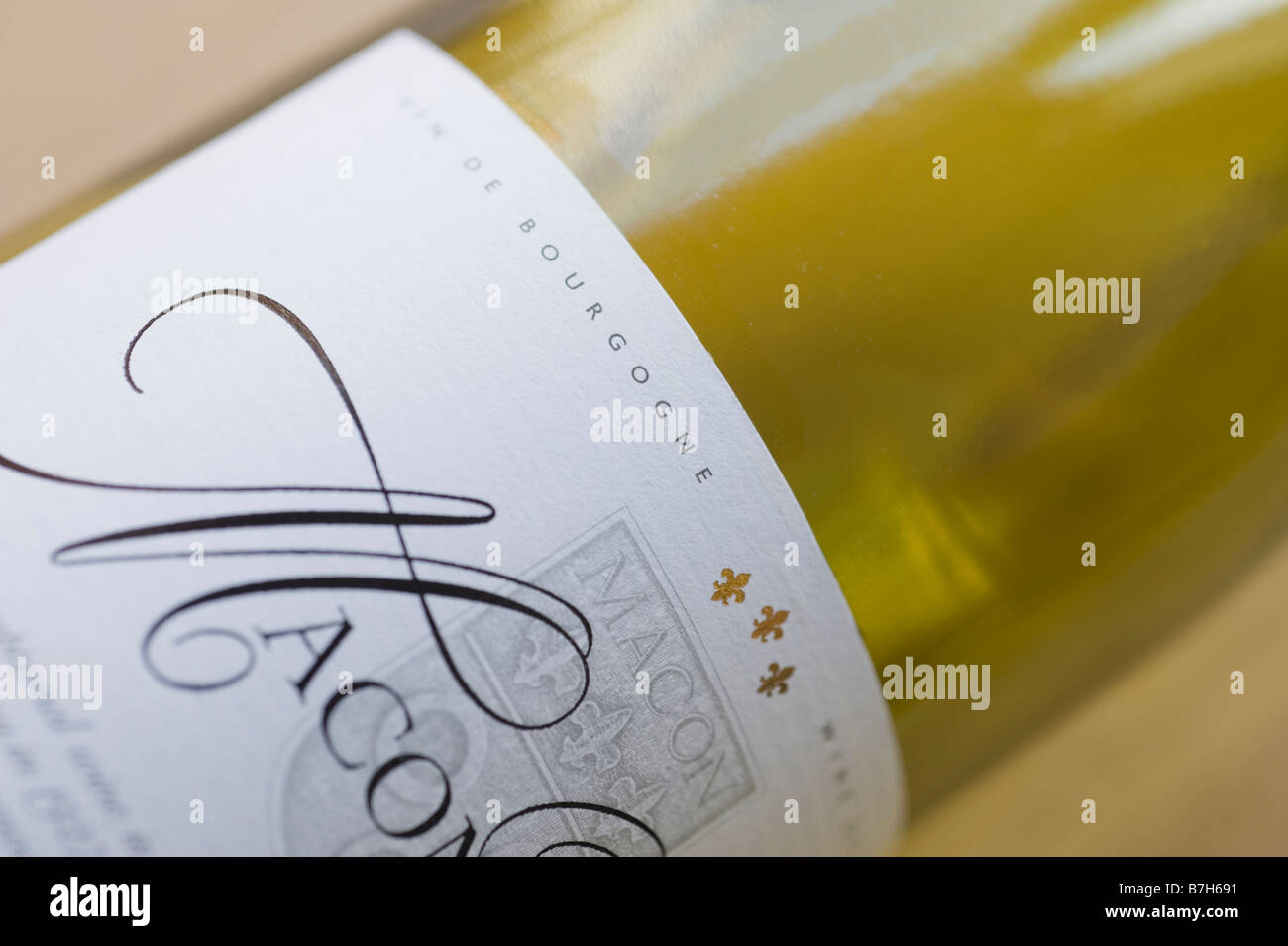 Macon Villages wine label Stock Photo - Alamy