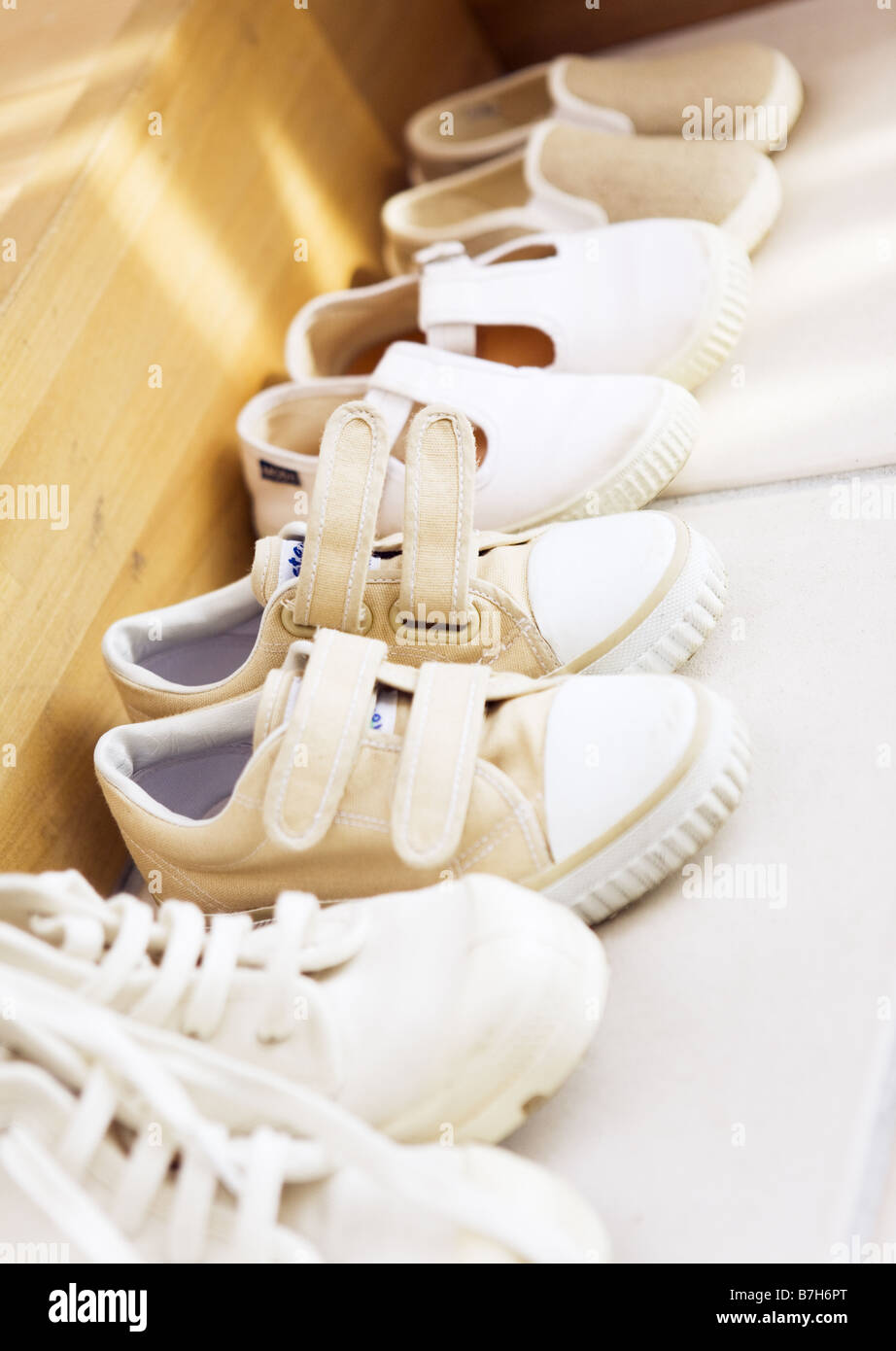 Shoes in a Row Stock Photo - Alamy