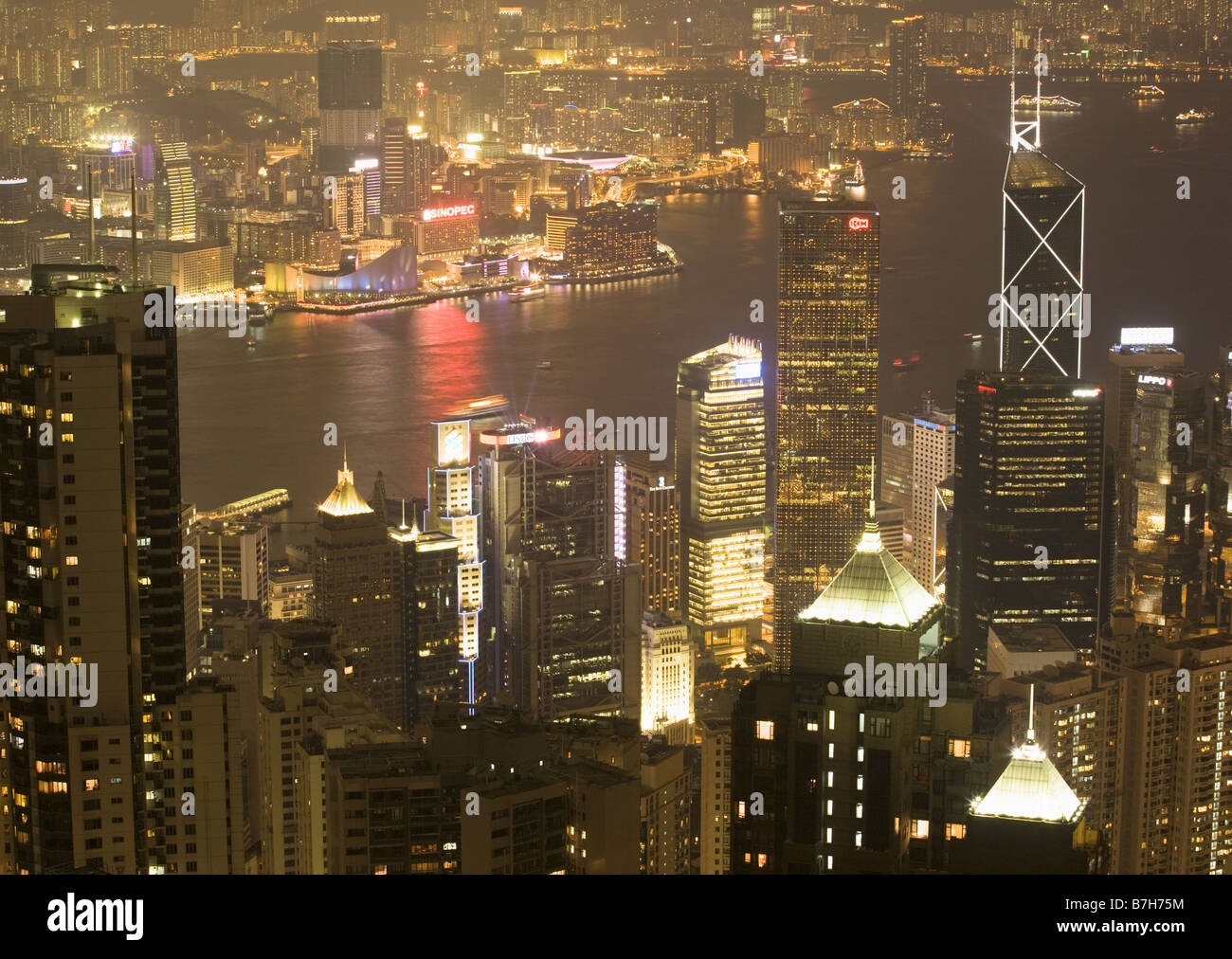 Night view of Central Hong Kong Stock Photo - Alamy