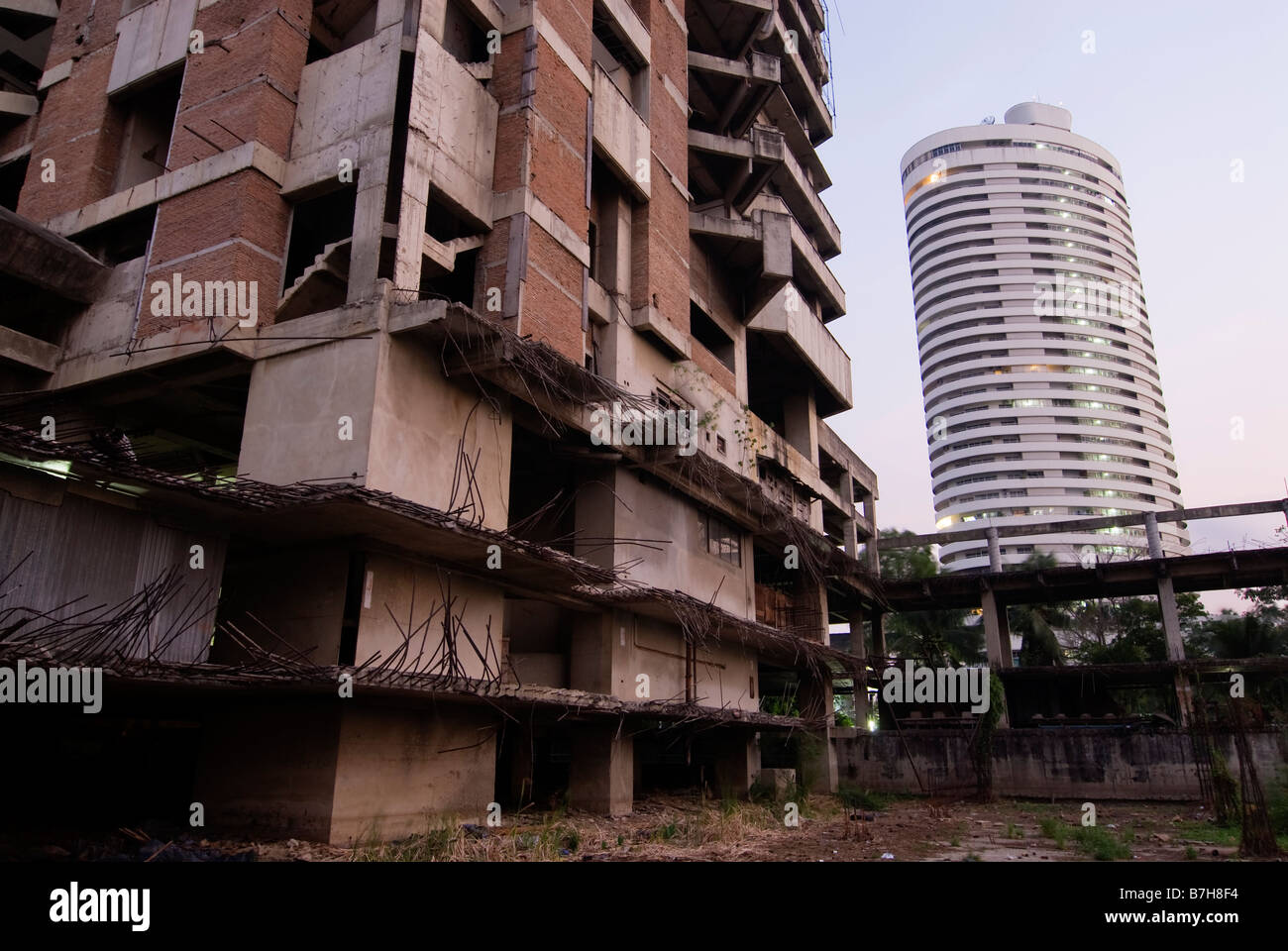 Abandoned half constructed apartment building hi-res stock photography ...