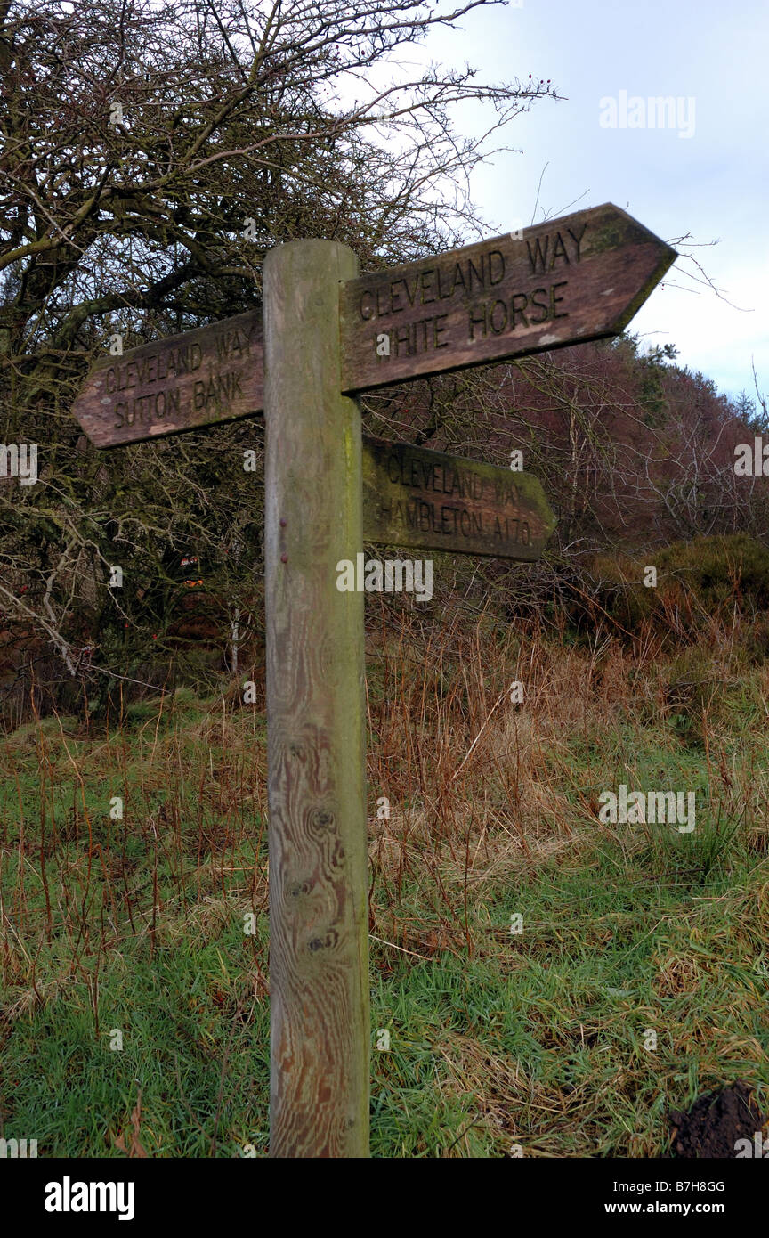 Footpath signpost sign walking walk trail waymark hi-res stock ...