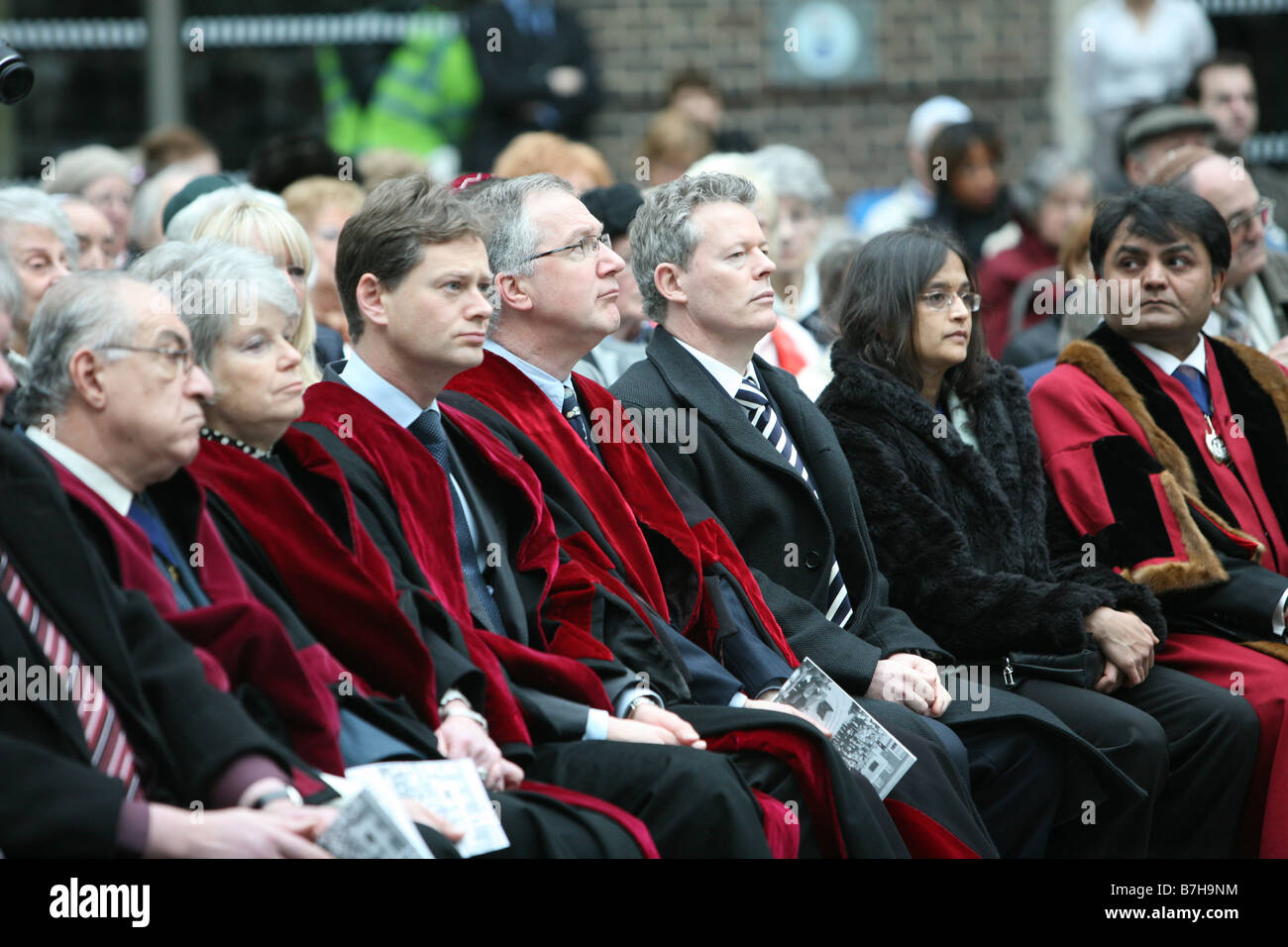 crowds and holocaust survivors watching speeches during the holocaust ...