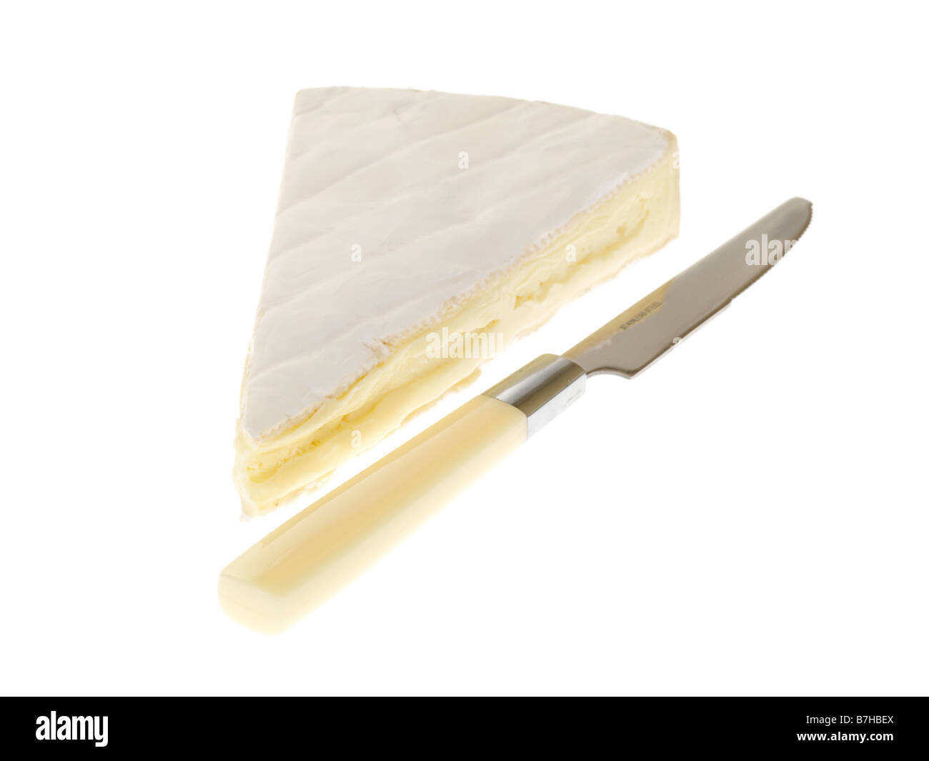 Wedge Of Fresh Creamy Delicious French Ripe Brie Cheese, Isolated On ...
