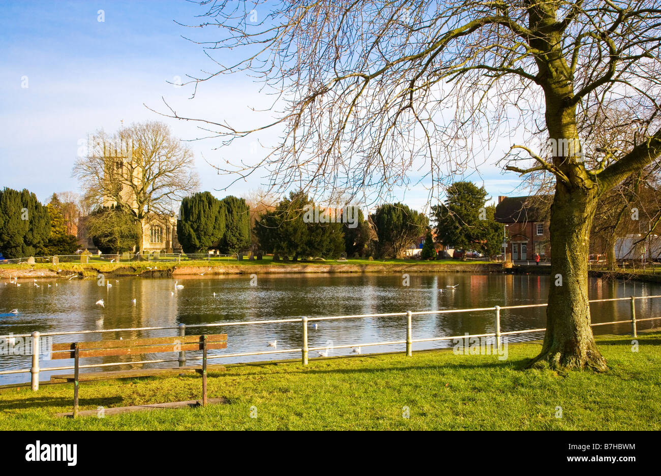 The Crammer, site of the Moonraker legend, with St.James' Church in the ...