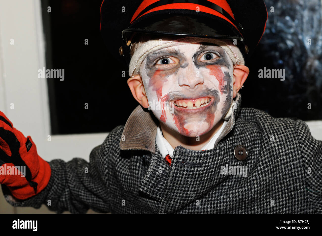 portrait of boy in scary costume Stock Photo - Alamy