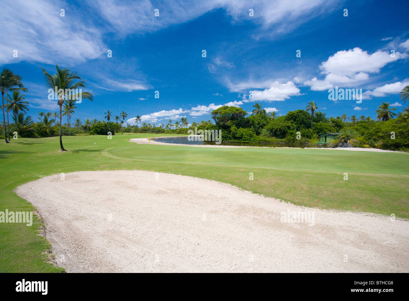 Sandy bunker on golf course in Brazil Stock Photo - Alamy