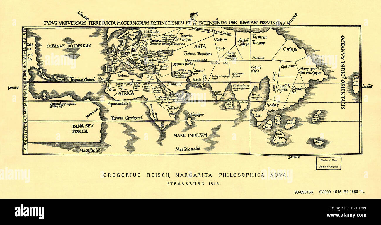 Early World Map Stock Photo - Alamy