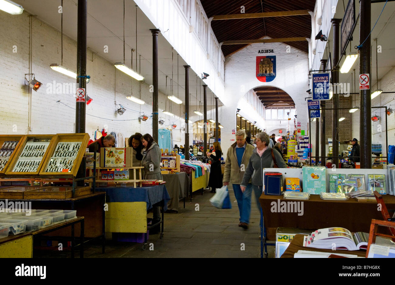 The Shambles indoor market in the typical English market town of ...