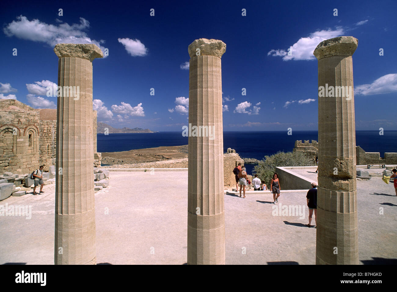 greece, dodecanese islands, rhodes, lindos, acropolis Stock Photo - Alamy