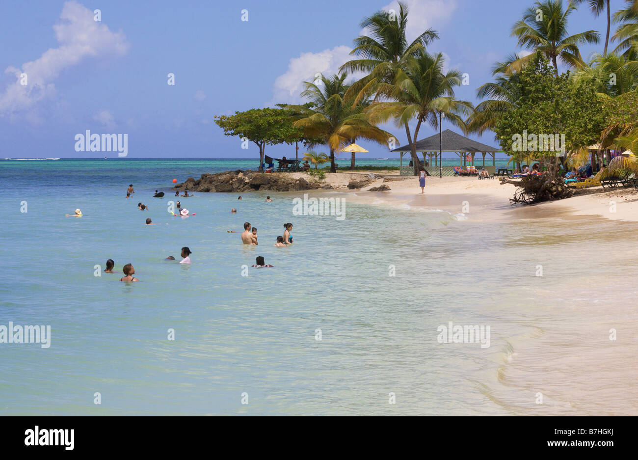 The beach at Pigeon Point Tobago West Indies Stock Photo - Alamy