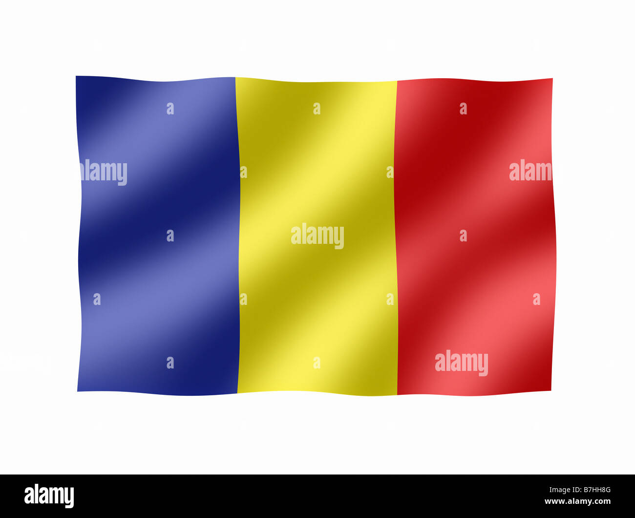 Romania flag waving hi-res stock photography and images - Alamy