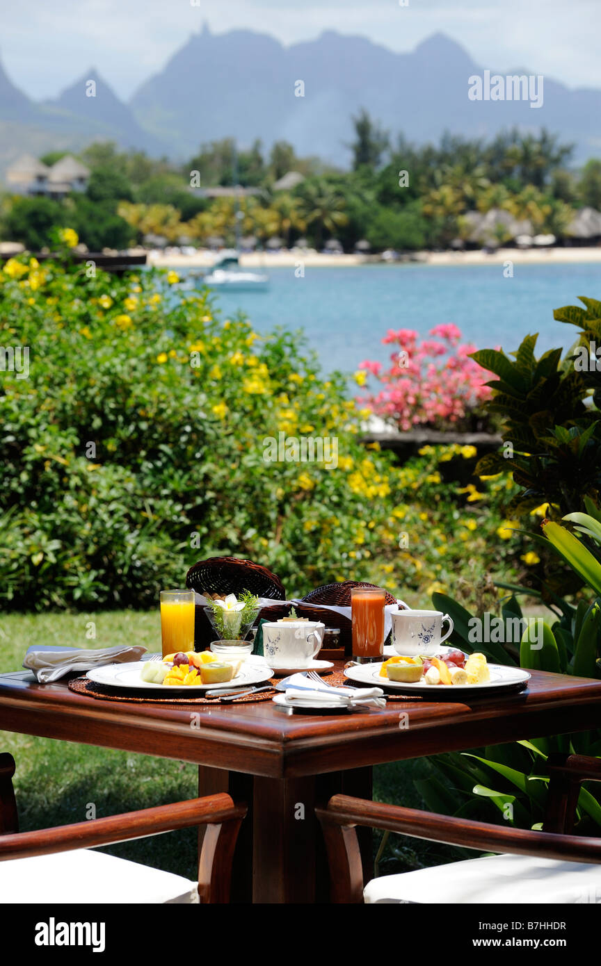 Oberoi Hotel Mauritius private dining breakfast with view "to die for ...