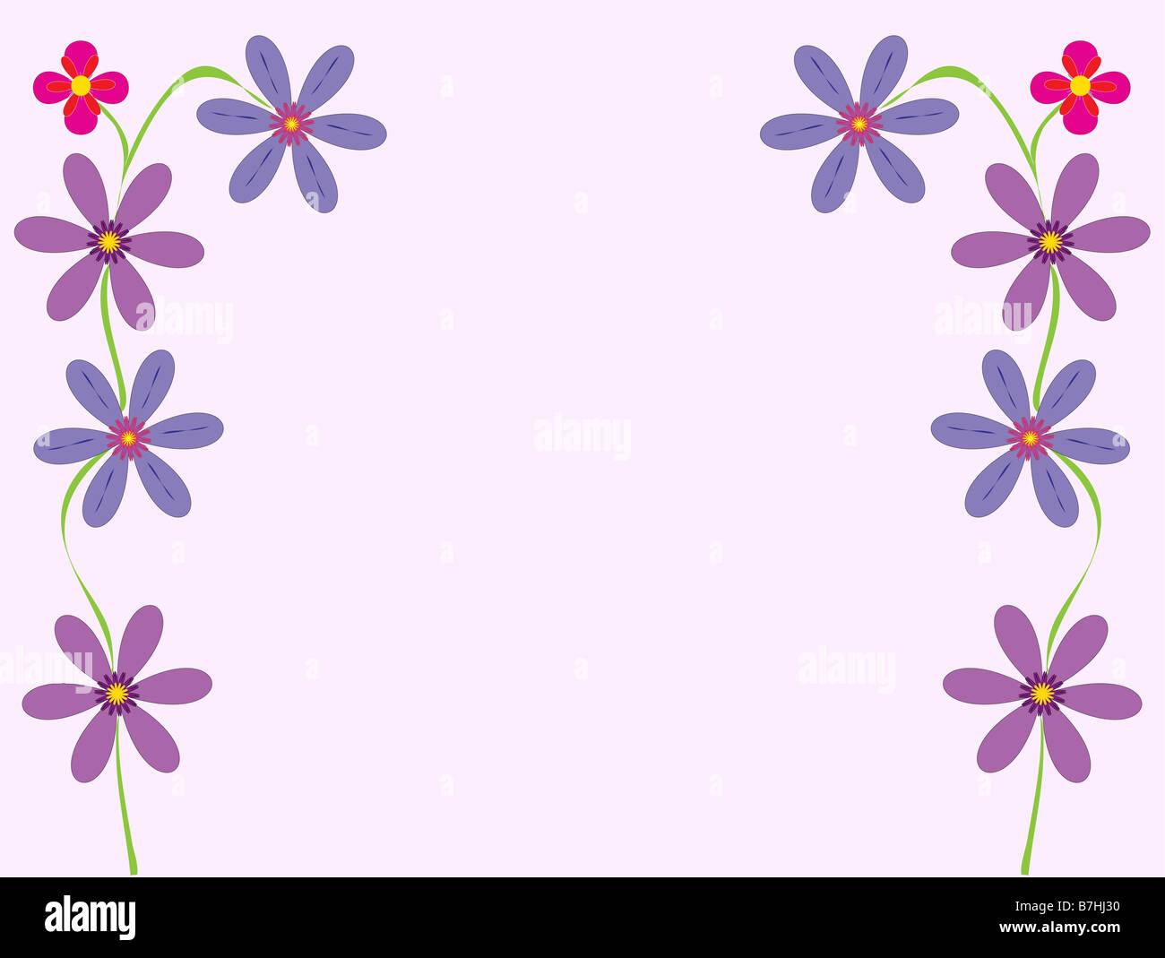 Frame illustration flowers Cut Out Stock Images & Pictures - Alamy