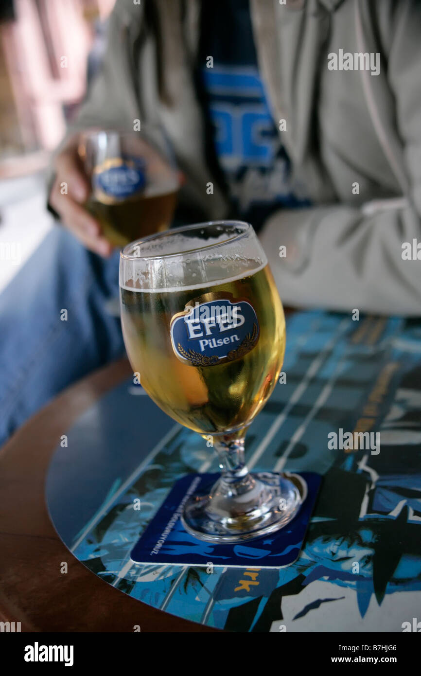Drinking Efes beer in Taksim, Istanbul, Turkey Stock Photo - Alamy