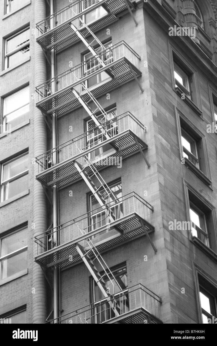 Fire escape on a tall building Stock Photo - Alamy