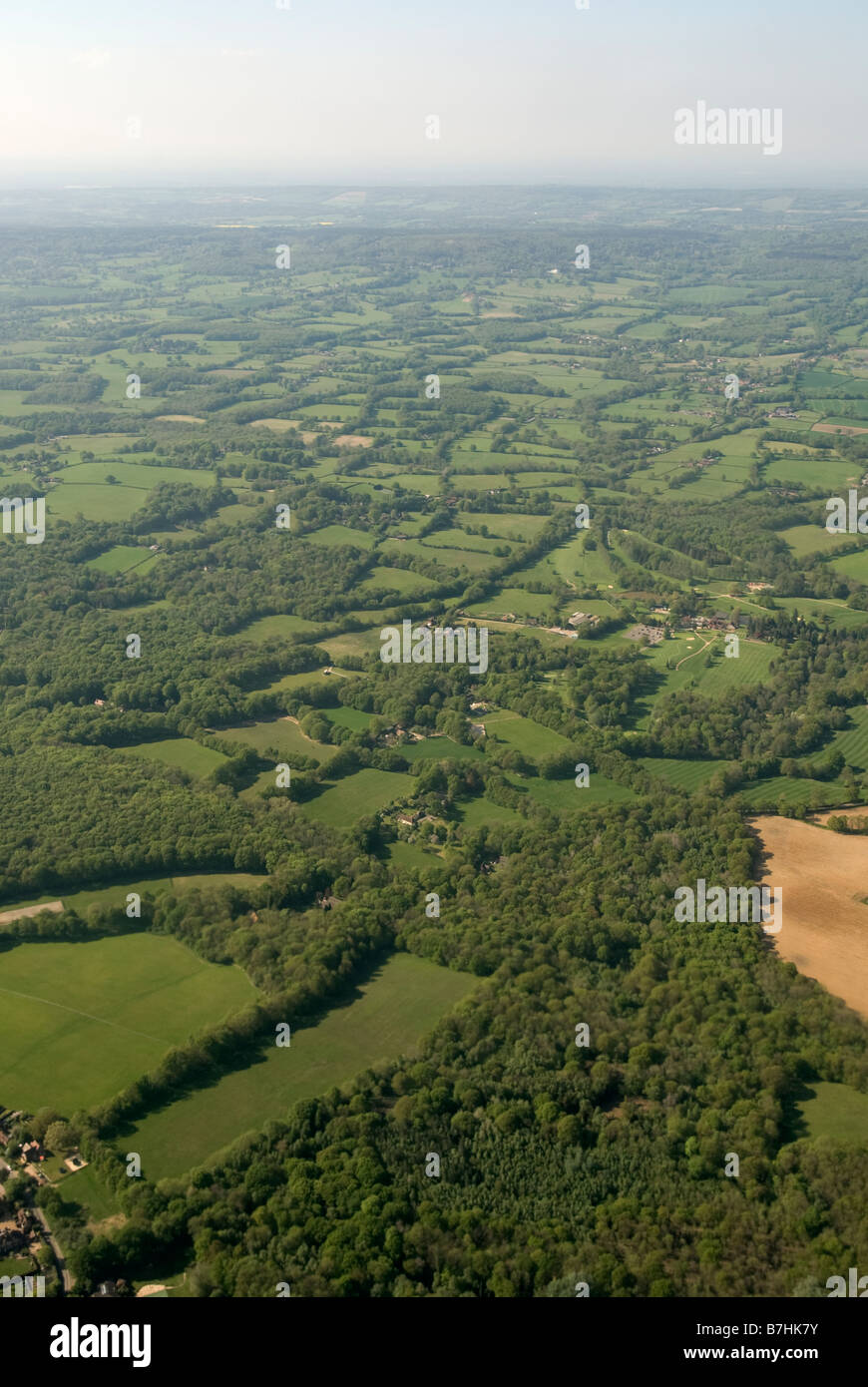 English fields from above hi-res stock photography and images - Alamy