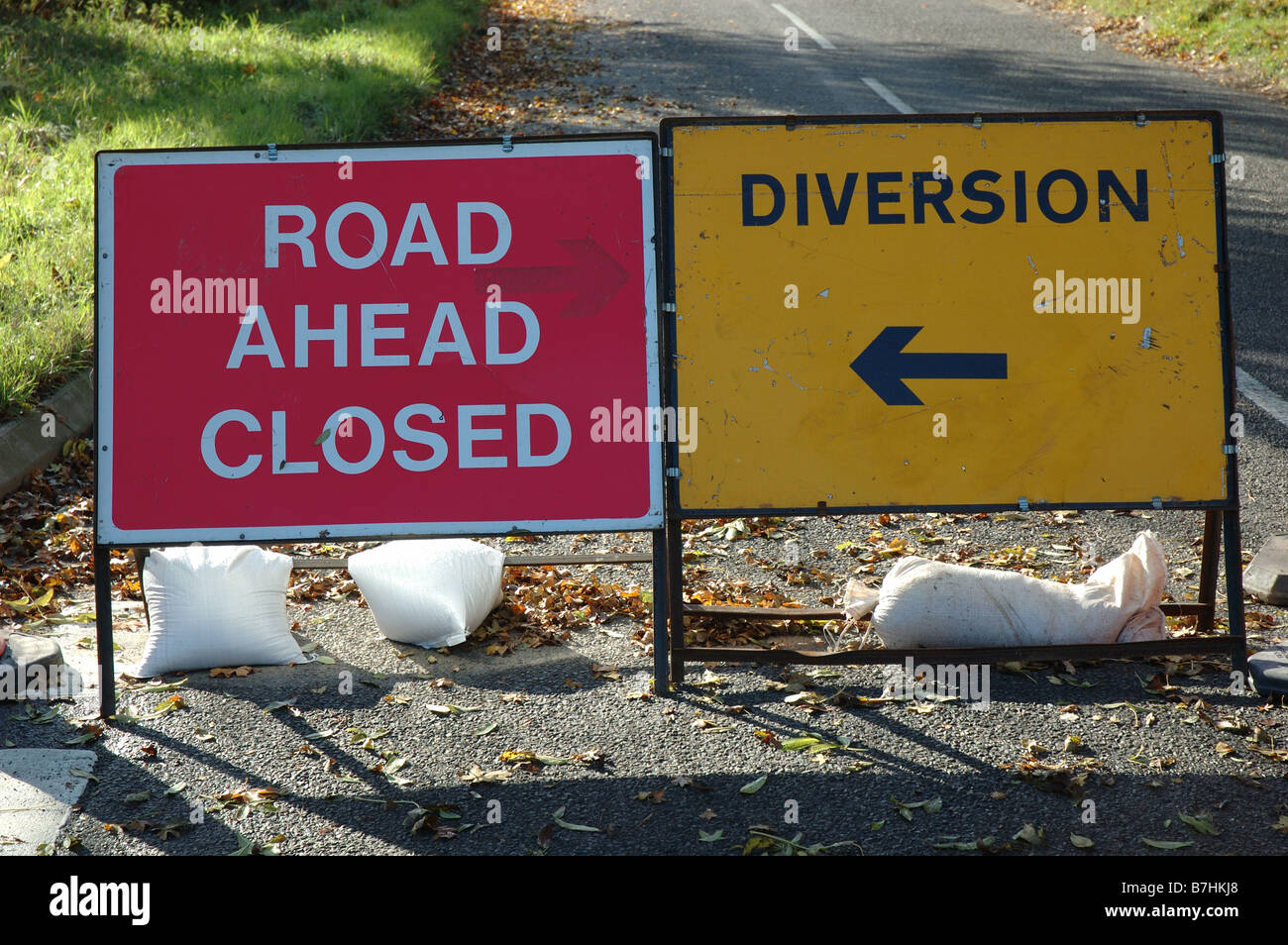 road signs, England, UK Stock Photo - Alamy