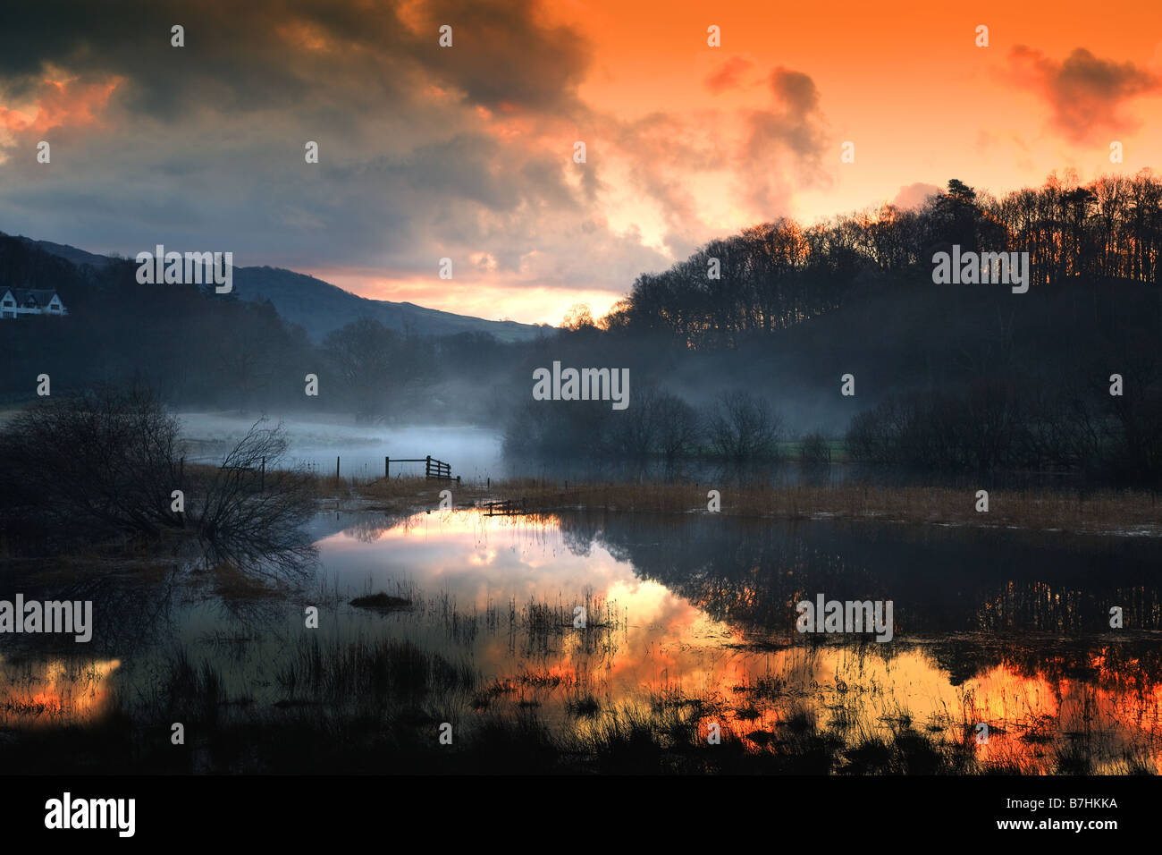 Dawn over the "River Brathay" Clappersgate, Ambleside "Lake District ...
