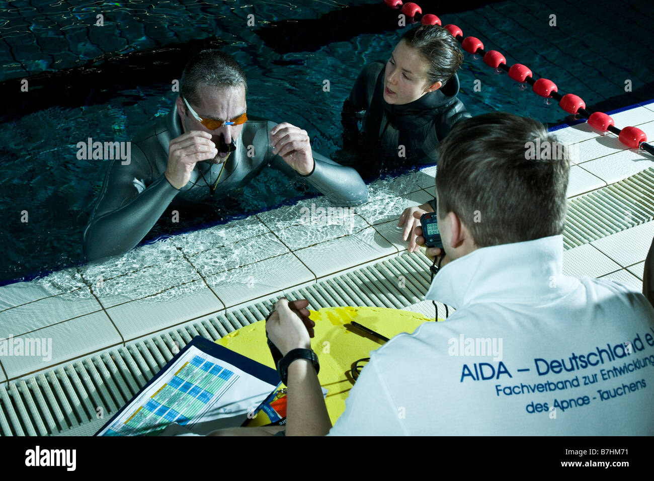 Static apnea competition Stock Photo - Alamy