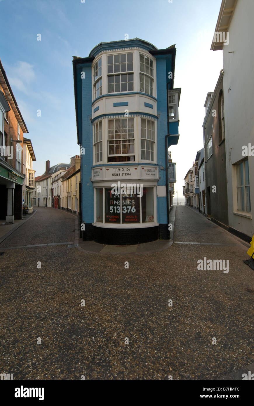 A view towards High Street and Jetty Street in Cromer, Norfolk, England ...