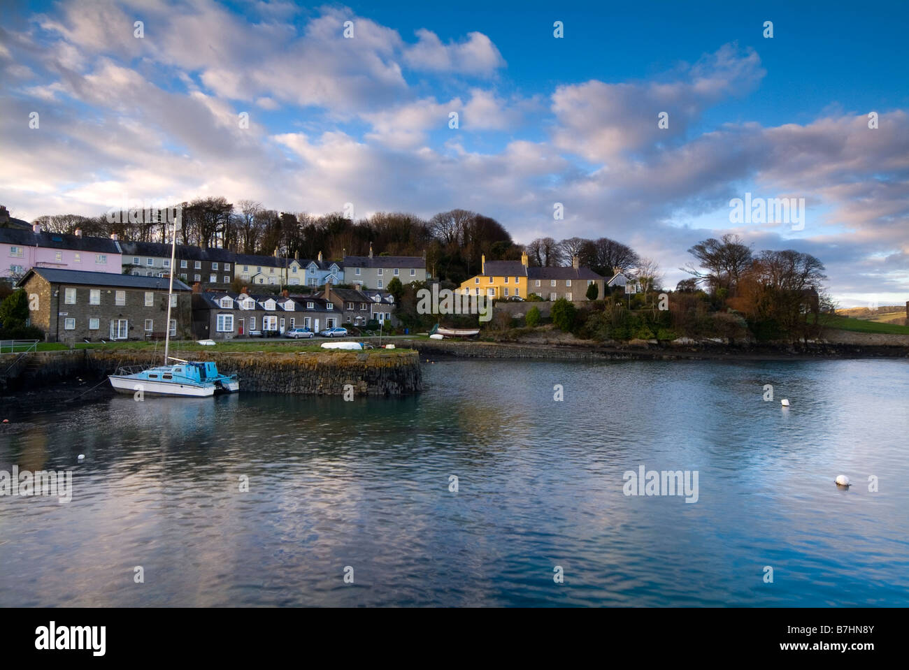 Scenic landscape image of Strangford village harbour County Down ...