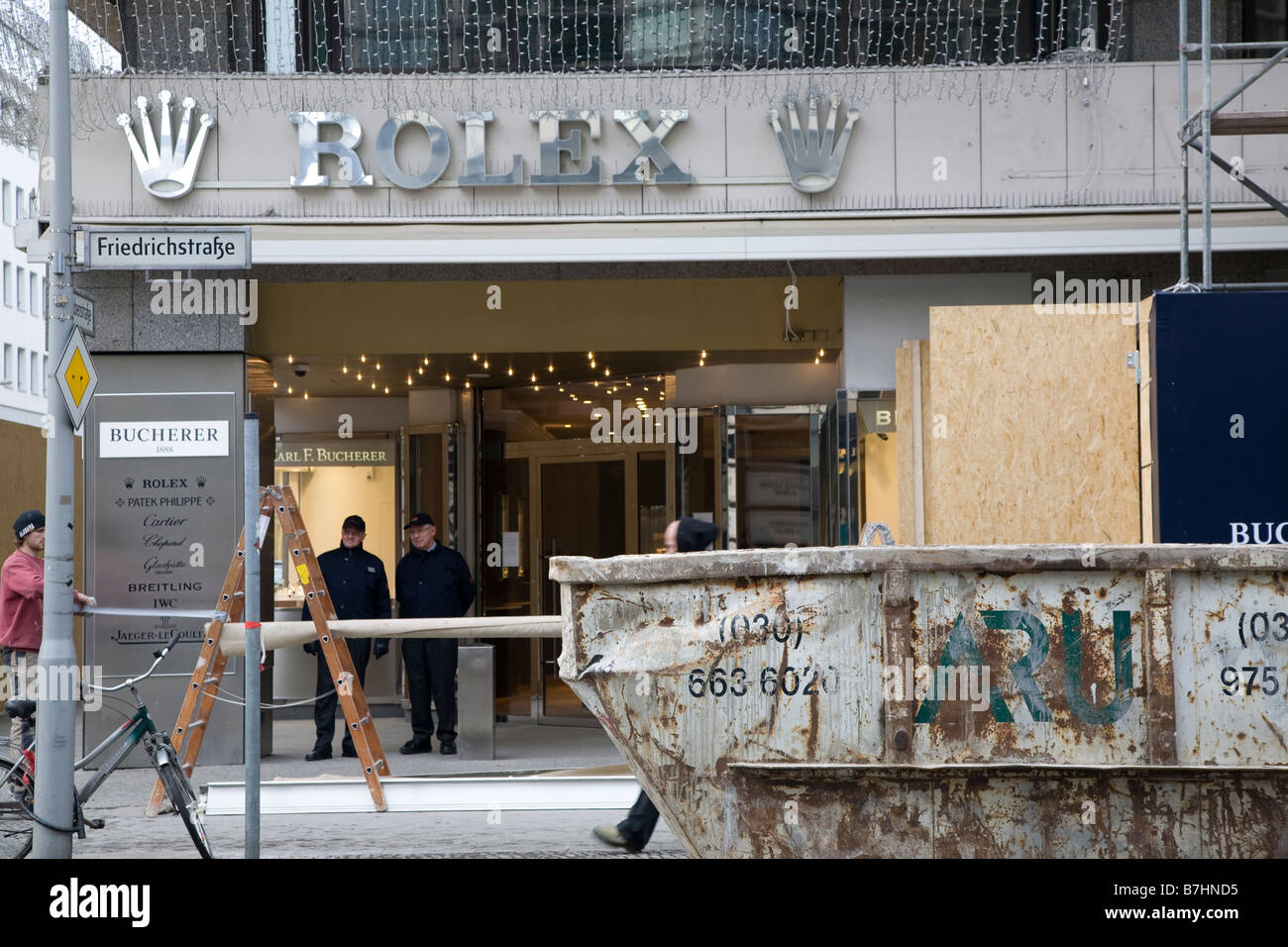 Rolex dept store and skip Stock Photo - Alamy
