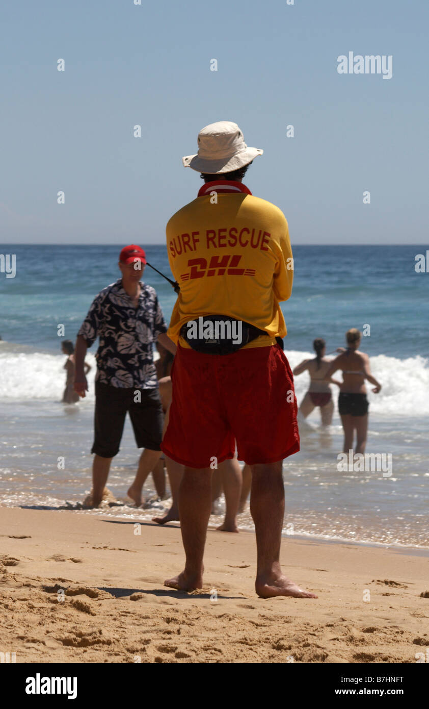 A lifeguard on Manly Beach, Sydney Stock Photo - Alamy