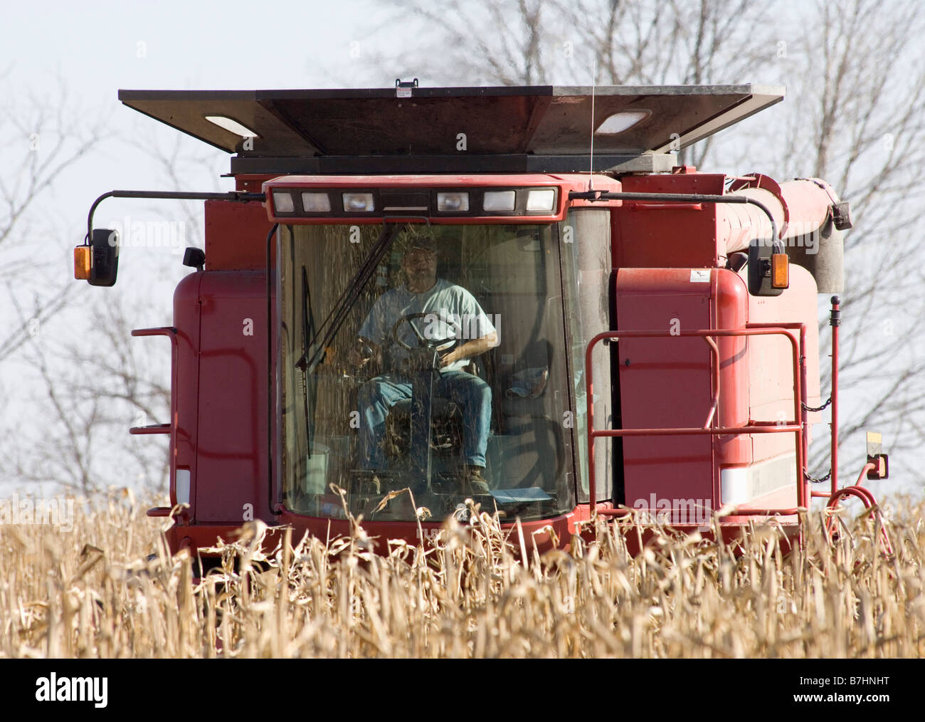 Corn combine hi-res stock photography and images - Alamy