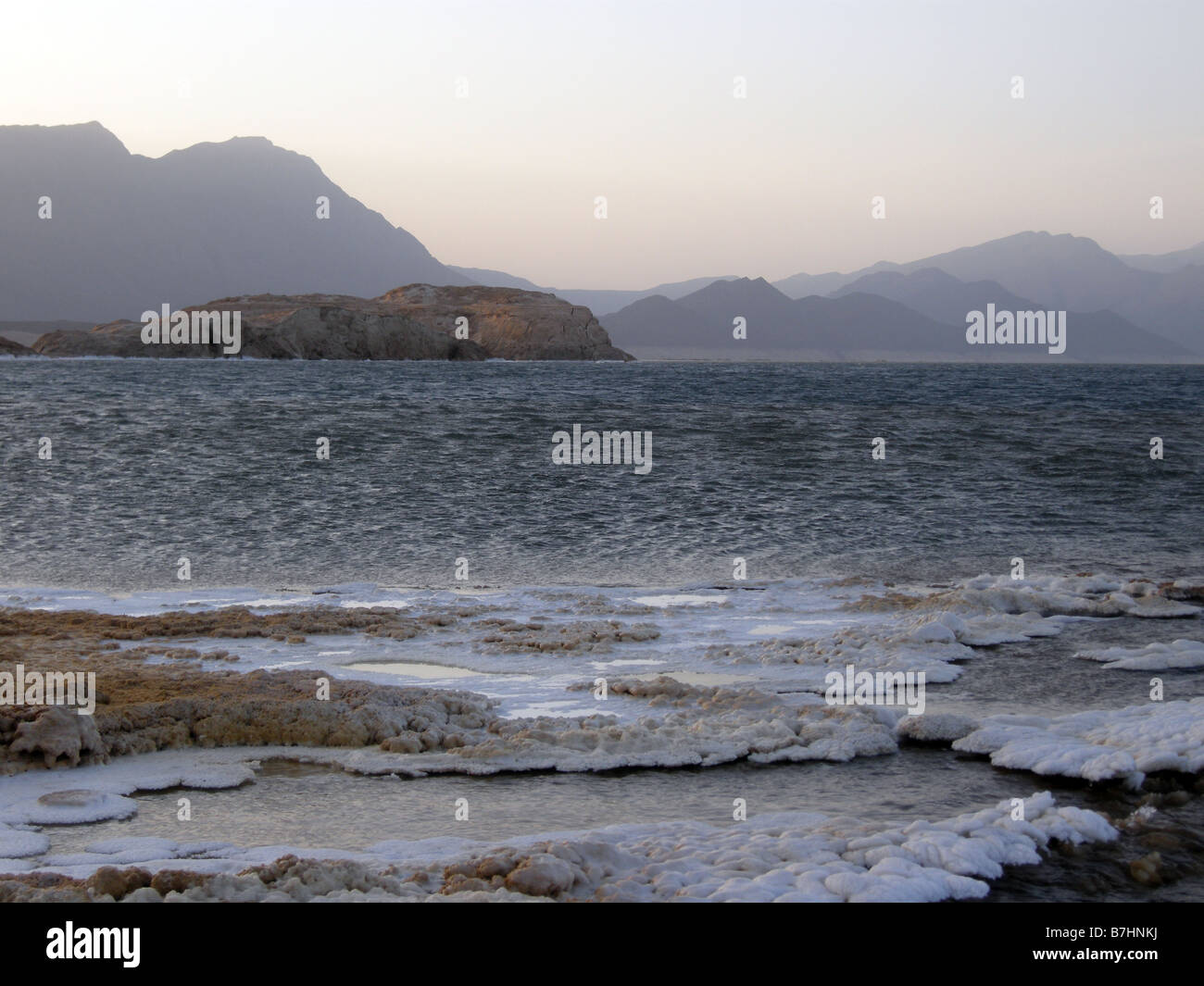 View overlooking Lake Assal, lowest place in Africa and Saltiest Place ...