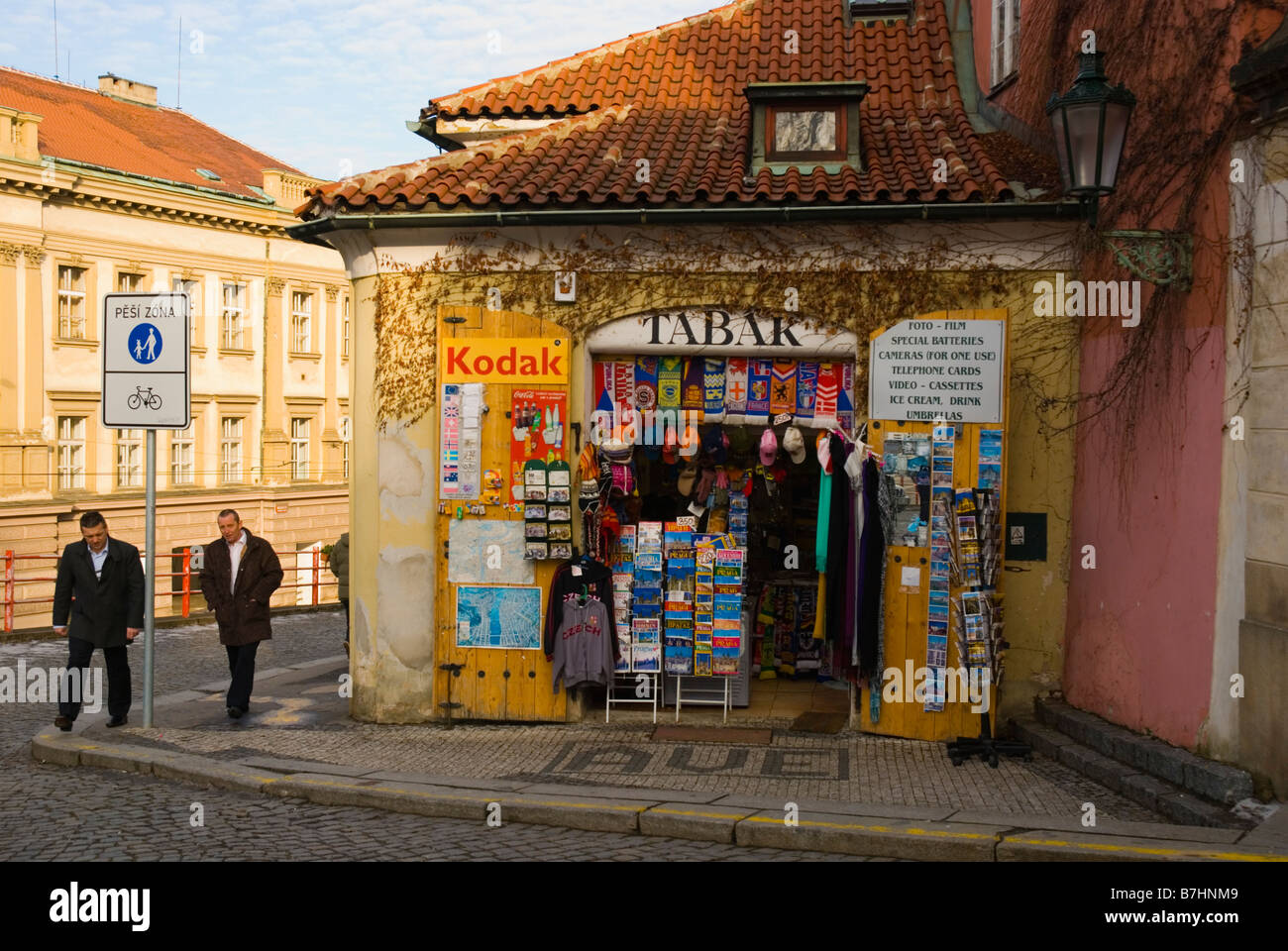 Souvenir shop at the gate to Strahov Monastery in Hradcany district of ...