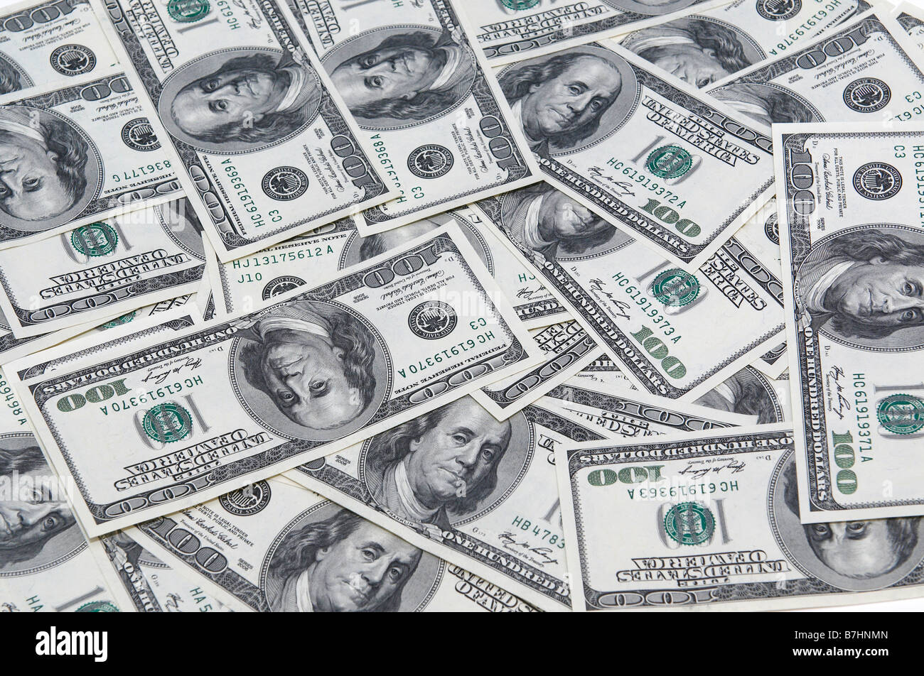 Many USD banknotes as a wallpaper Stock Photo - Alamy