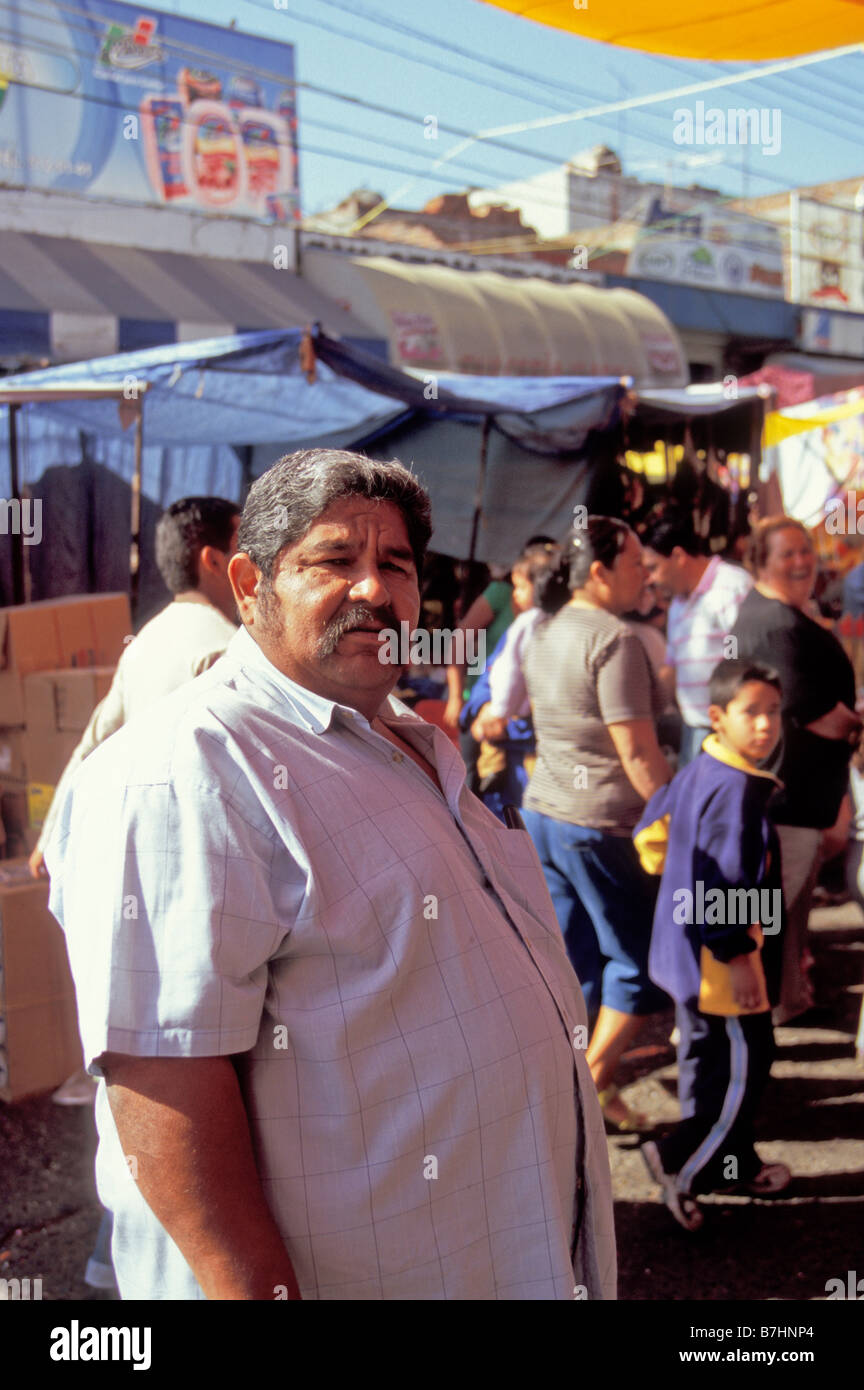 Mexican man shopping at the market in Zamora Michoacan Mexico Stock ...