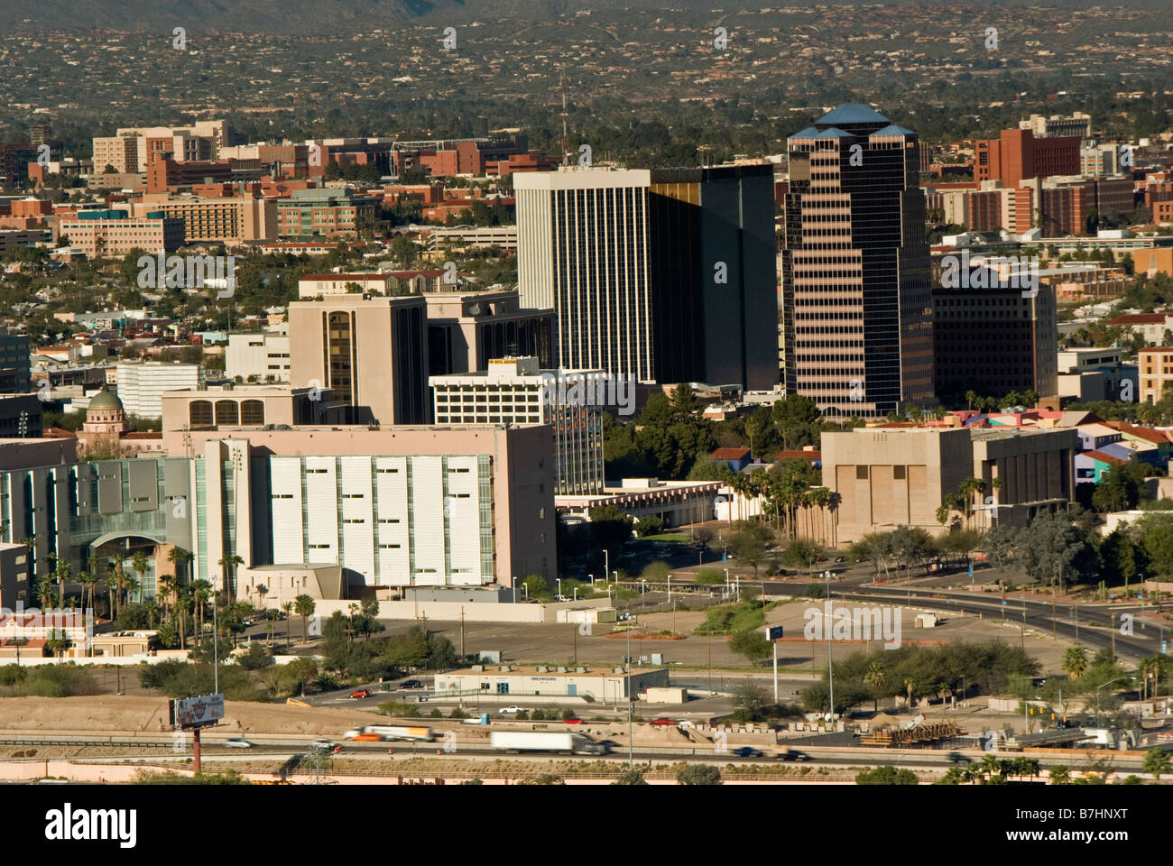 USA, Arizona, Tucson, aerial, Downtown city center Stock Photo - Alamy