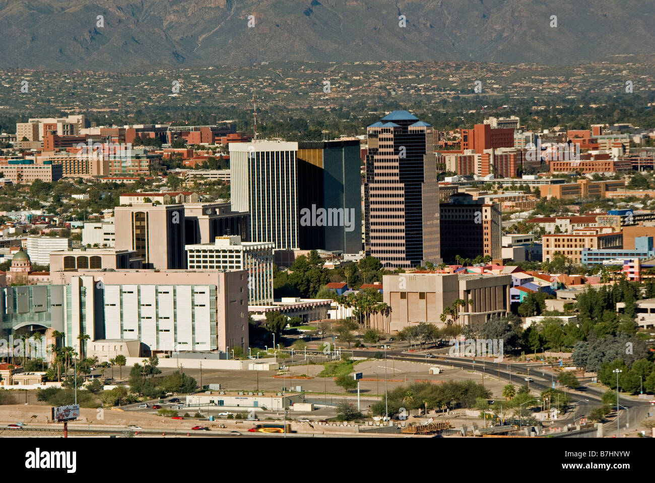 USA, Arizona, Tucson, aerial, Downtown city center Stock Photo - Alamy