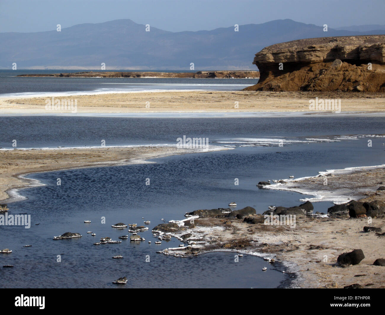 View overlooking Lake Assal, lowest place in Africa and Saltiest Place ...