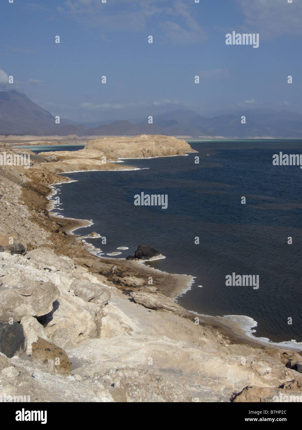 View overlooking Lake Assal, lowest place in Africa and Saltiest Place ...