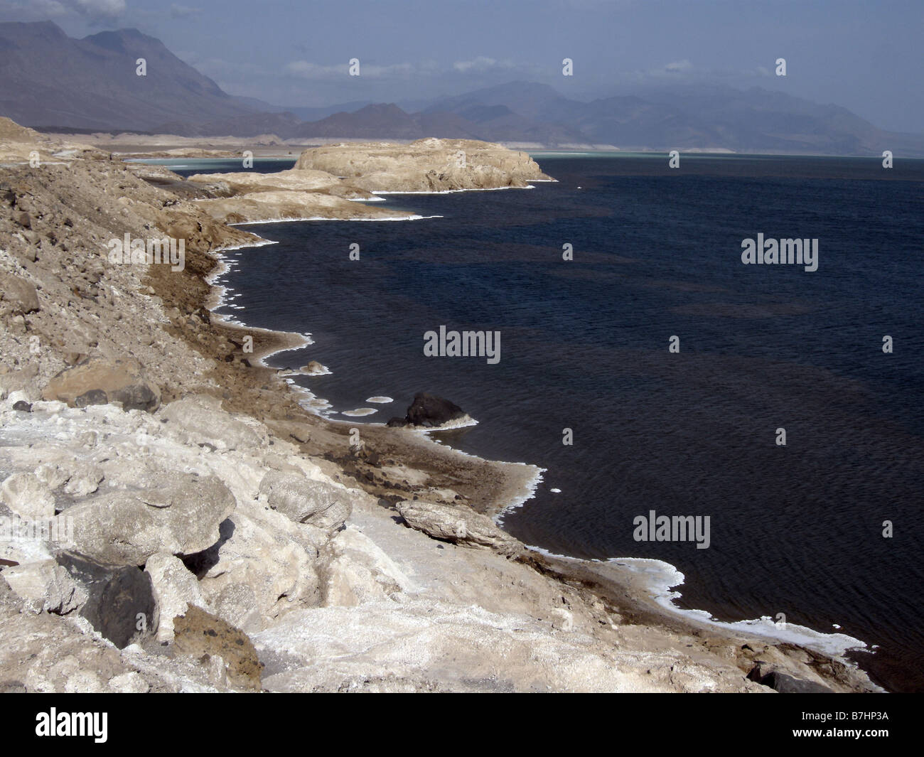 View overlooking Lake Assal, lowest place in Africa and Saltiest Place ...