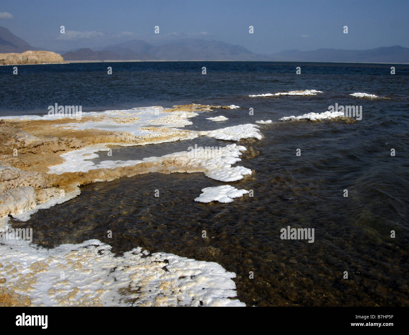 View overlooking Lake Assal, lowest place in Africa and Saltiest Place ...