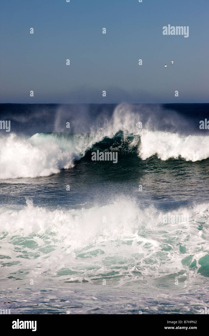 Pacific Ocean waves crashing ashore at China Rock, Pebble Beach ...