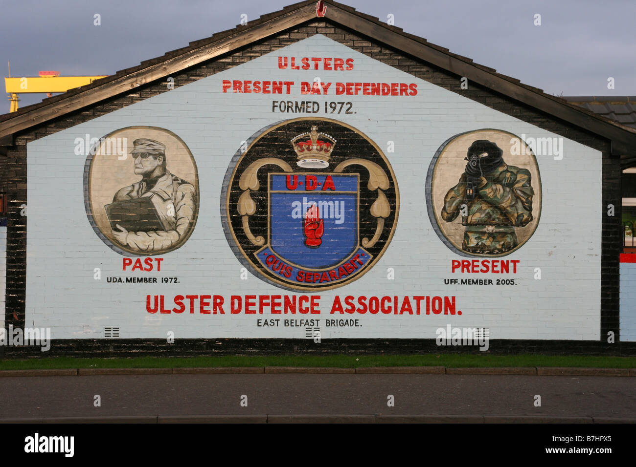 painting of the UDA, Ulster Defence Association, United Kingdom ...