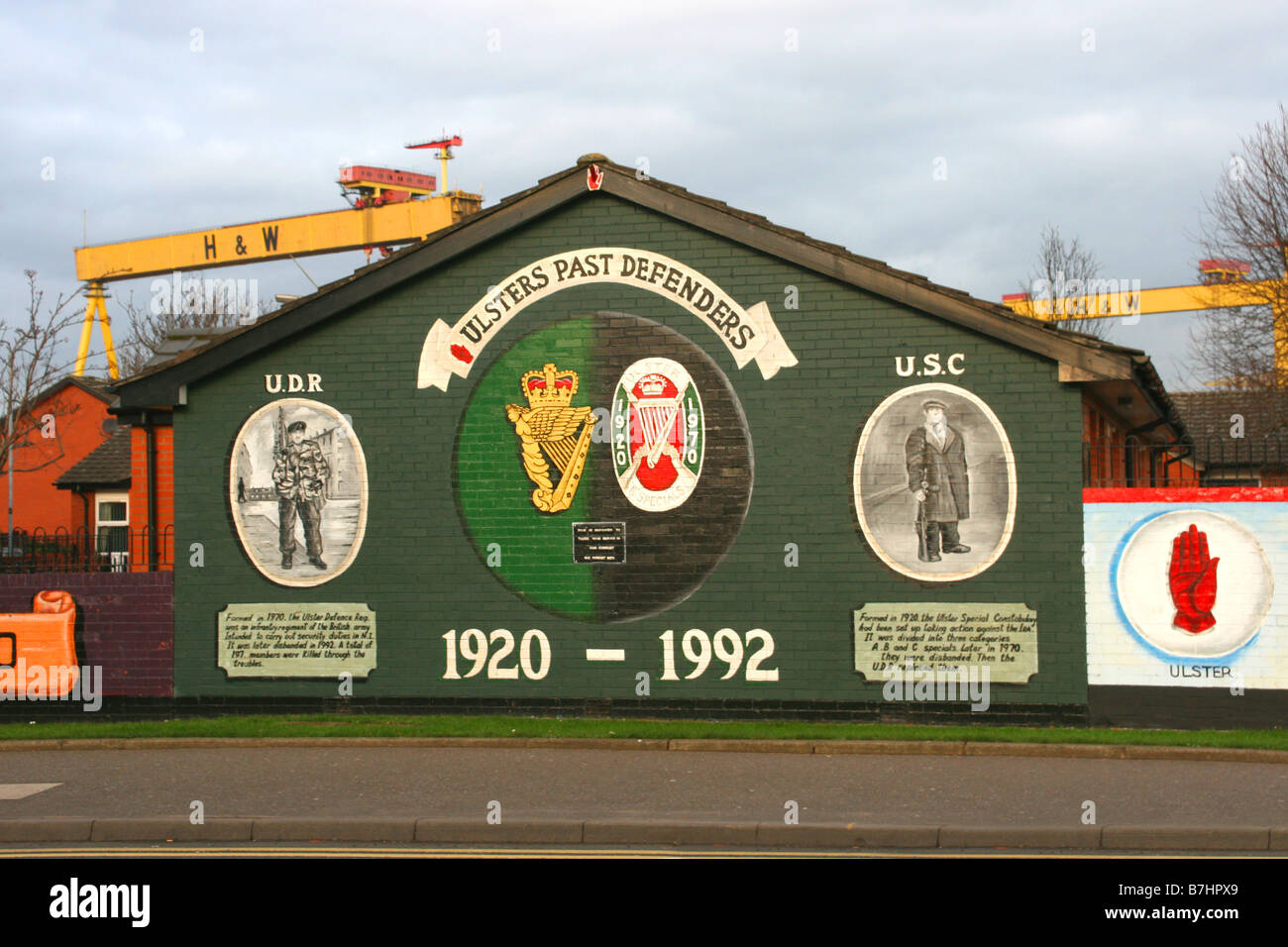 painting of the Ulster Past Defenders, United Kingdom, Northern Ireland ...