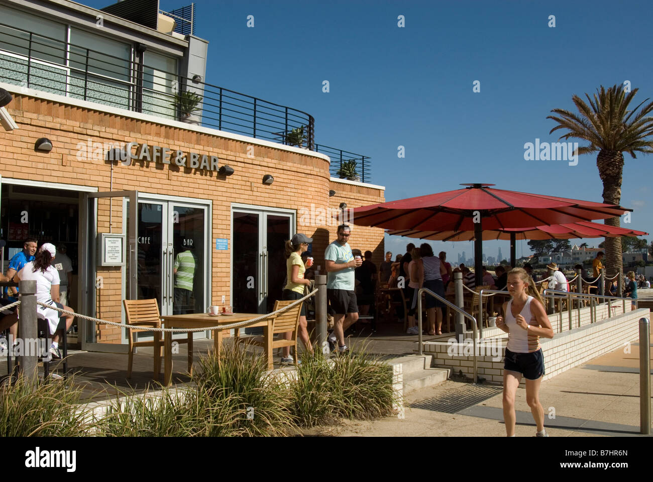 Brighton Baths Kiosk on Australia Day , January 26. Melbourne, Victoria ...