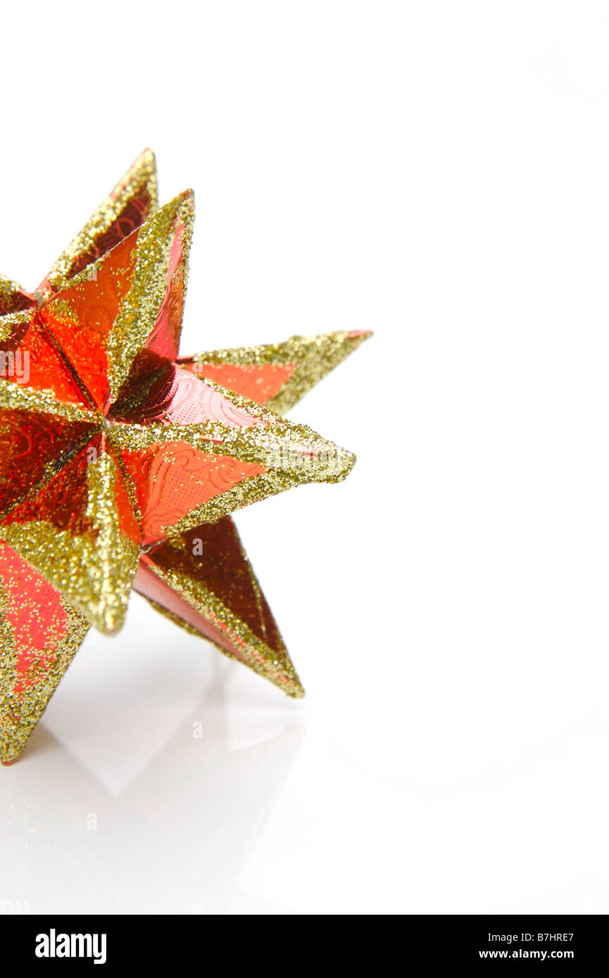 Christmas stars isolated against a white background Stock Photo - Alamy