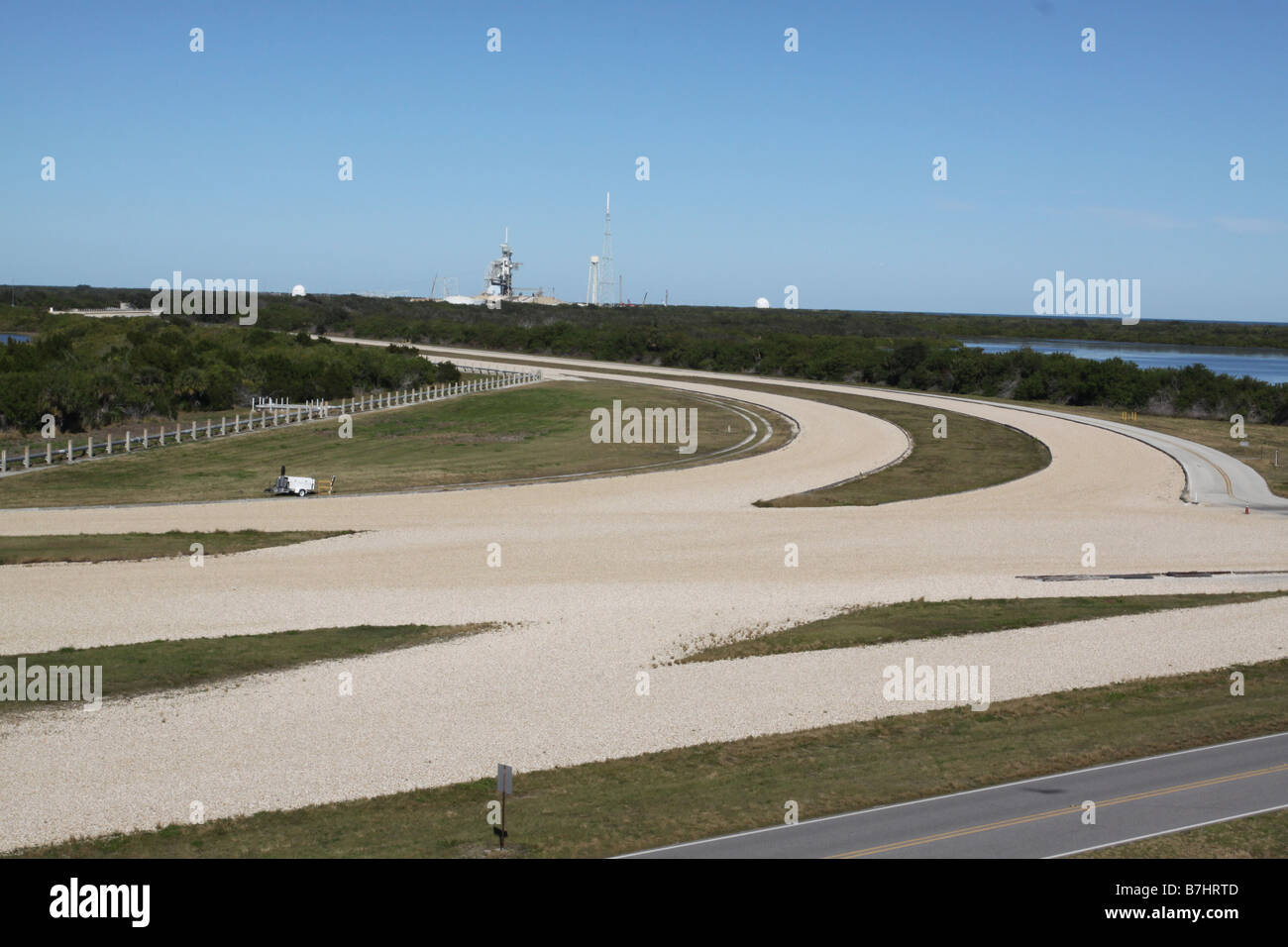 NASA Launch Pad 39B road Kennedy Space Center Cape Canaveral Stock ...
