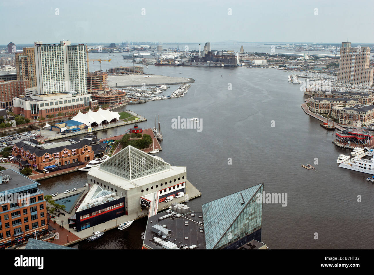 Facing south across the Inner Harbor from the Top of the World 27th ...