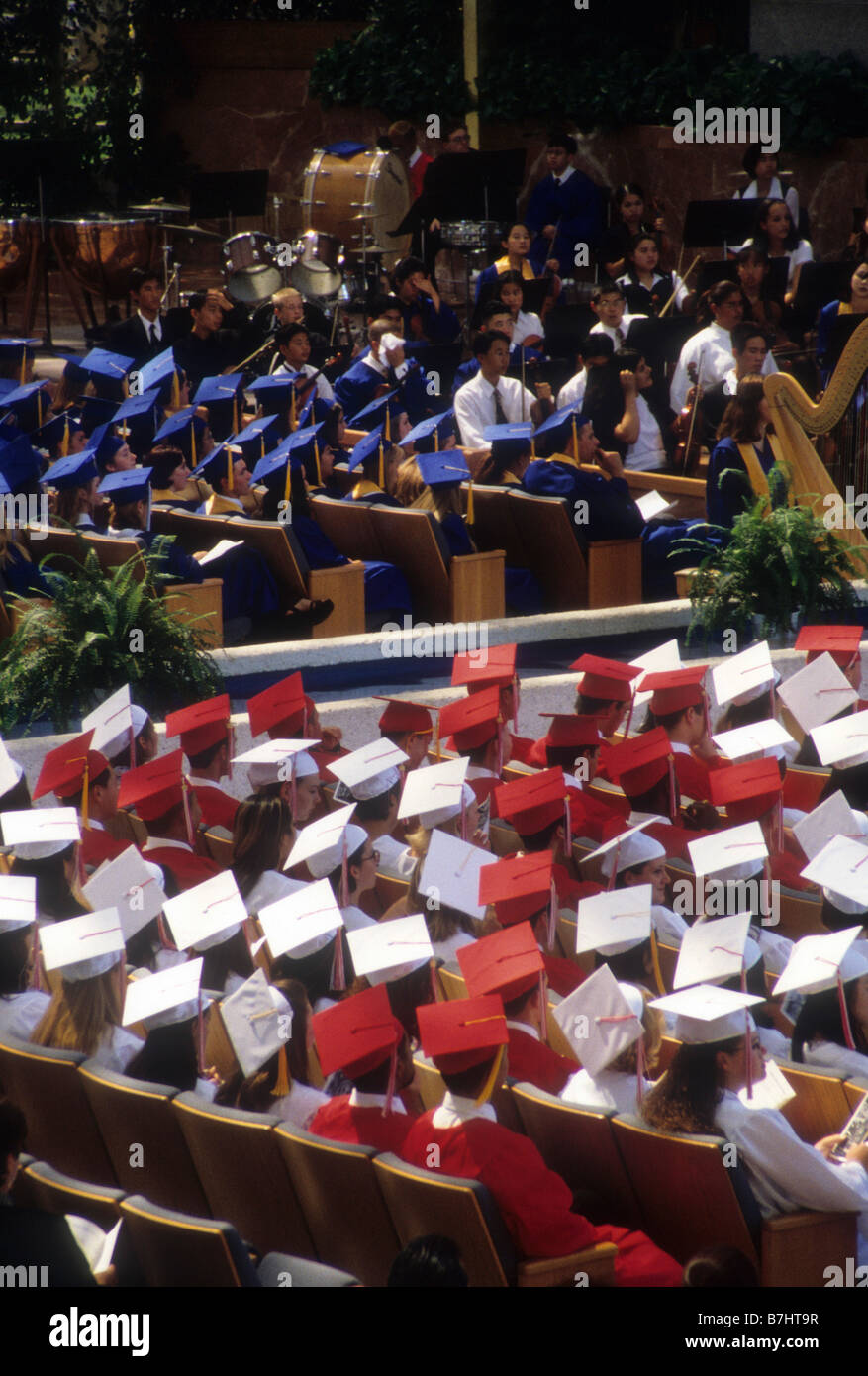 High school graduation ceremony Stock Photo - Alamy