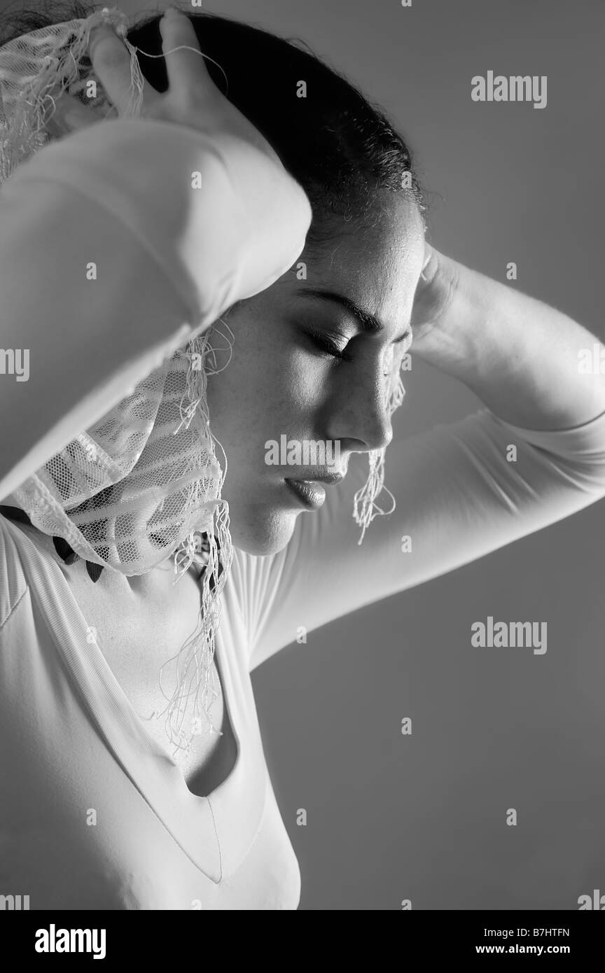 Expression sorrow Black and White Stock Photos & Images - Alamy