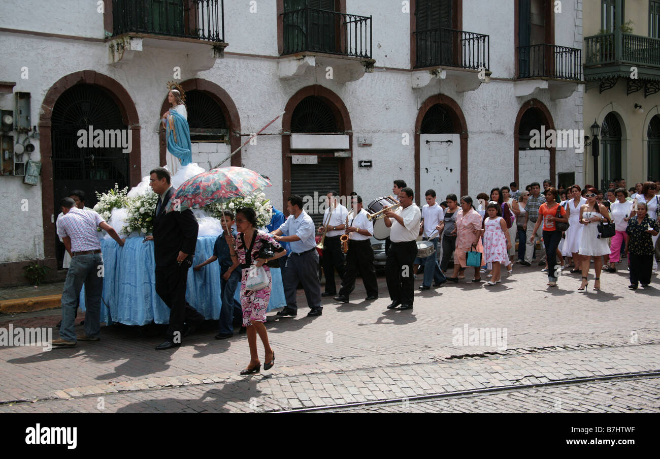 Catholic procession dedicated to Virgin Mary on the Immaculate ...