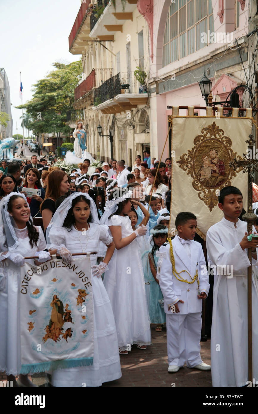 Catholic procession dedicated to Virgin Mary on the Immaculate ...