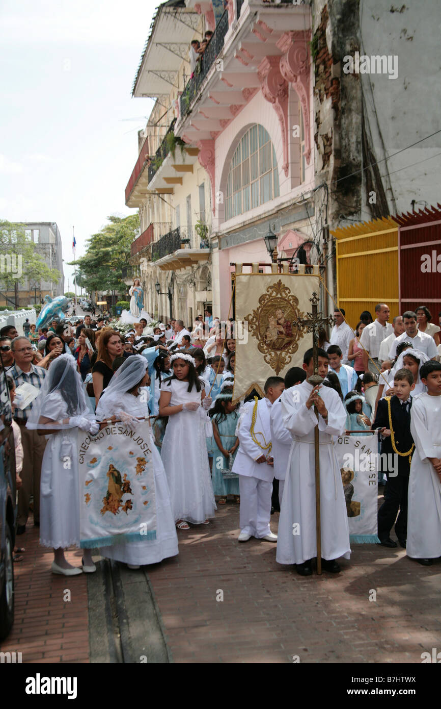 Catholic procession dedicated to Virgin Mary on the Immaculate ...